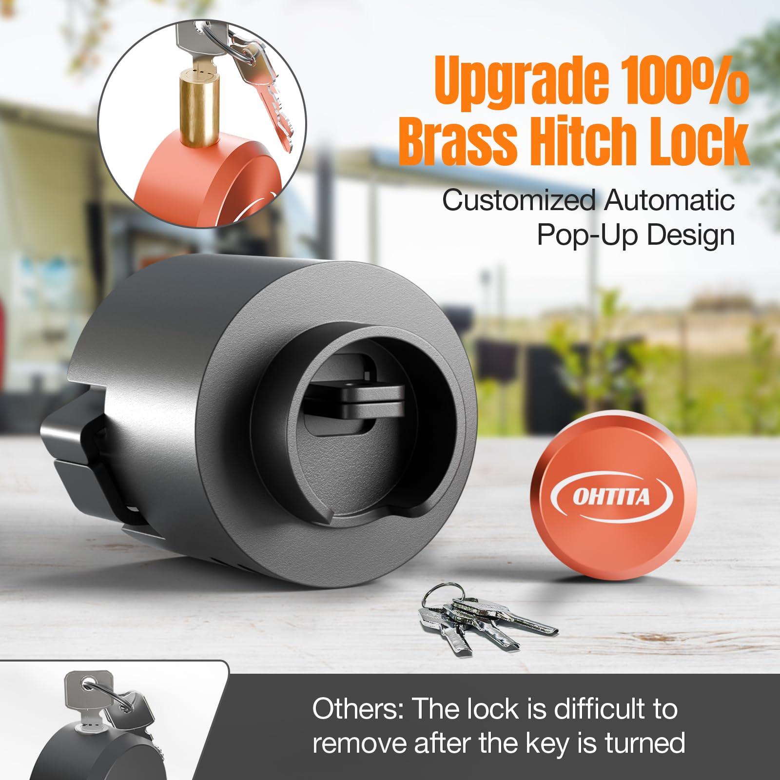 2 Inch 2-5/16 Coupler Lock Heavy Duty Trailer Lock For 2 5/16-Inch ...