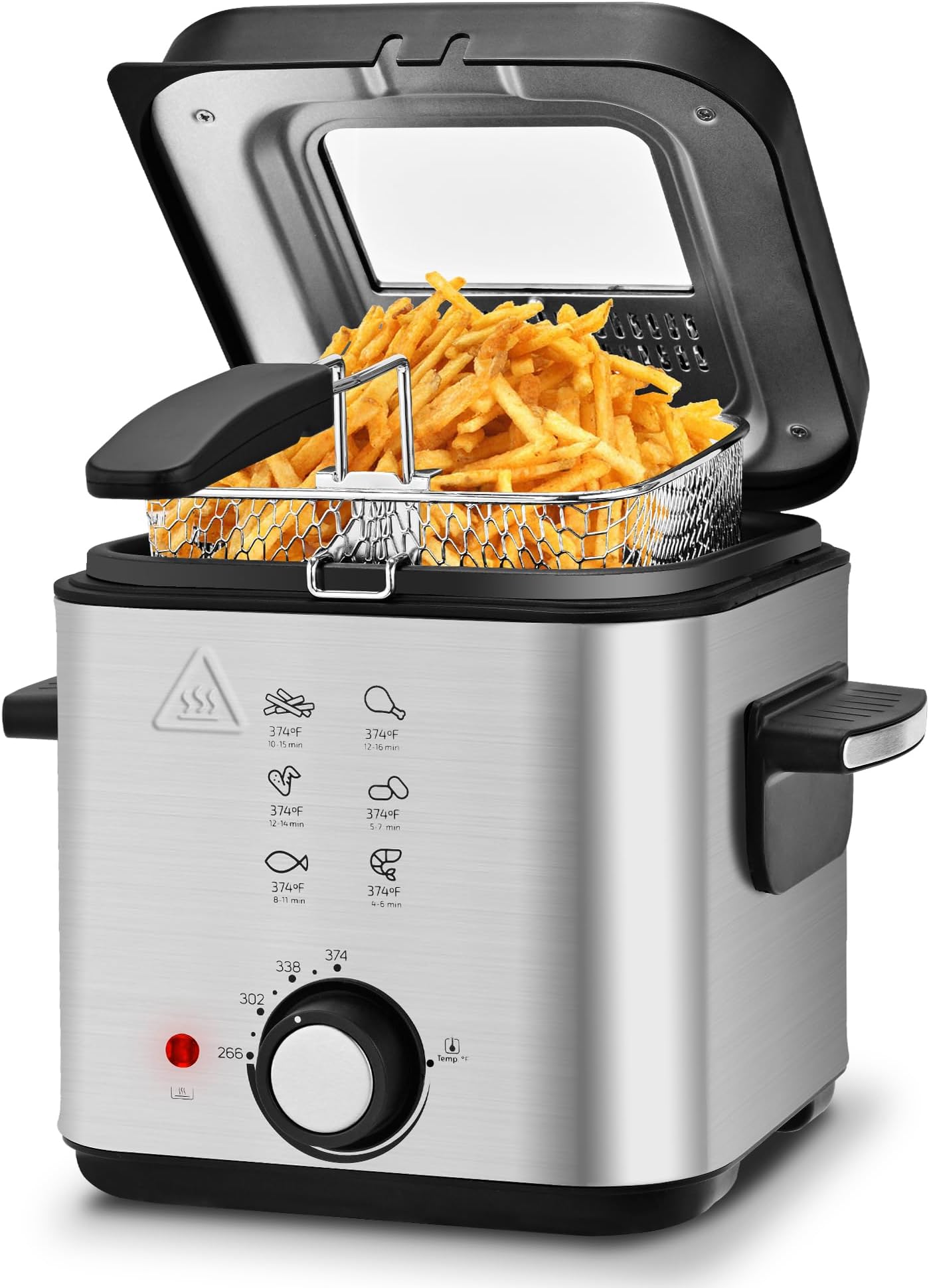 Amazon.com: KEINVE Electric Deep Fryer, 1.5 Liters Oil Capacity, Small ...
