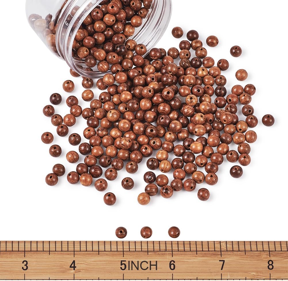 Amazon.com: Tacool 500pcs Wood Beads Round Beads for Jewelry DIY Craft ...