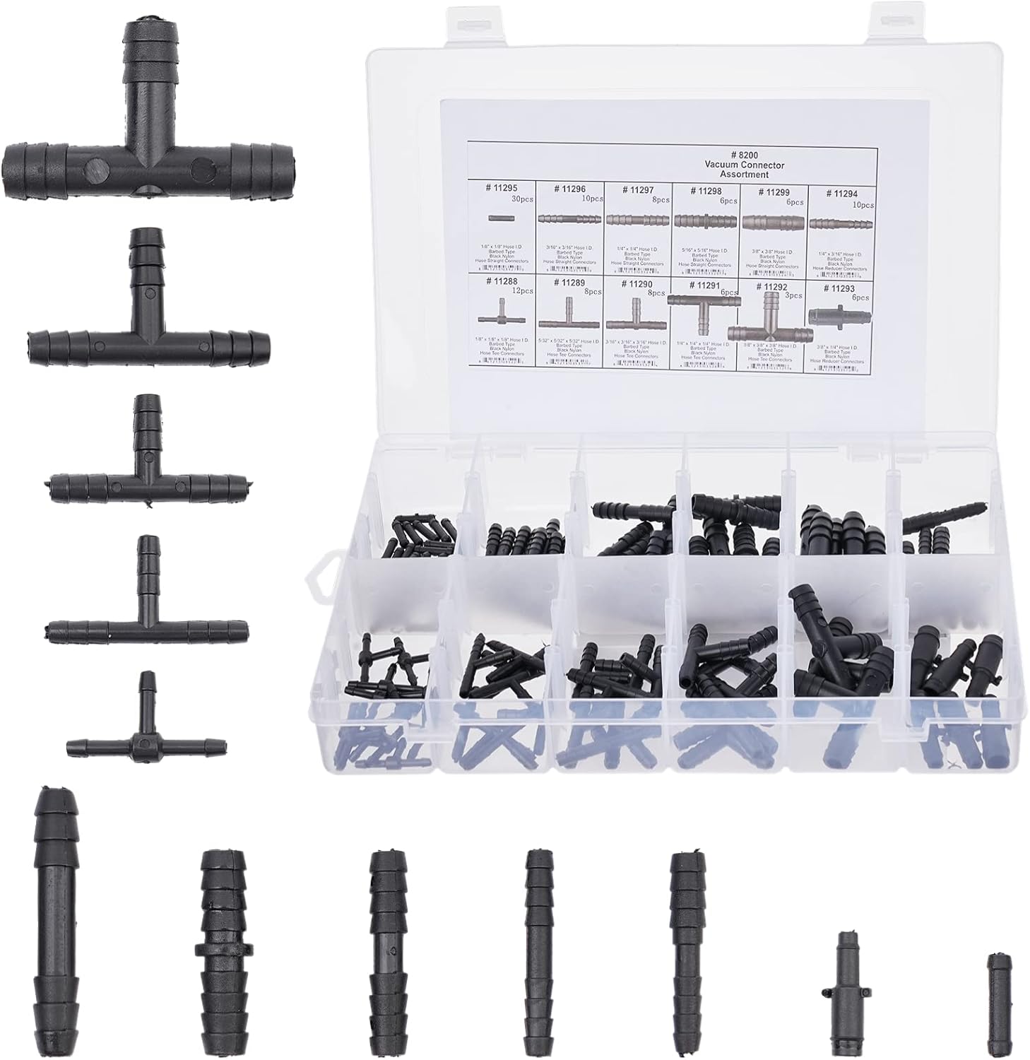 Amazon.com: yeesport 113Pcs Vacuum Connector Assortment Kit, 12-Size ...