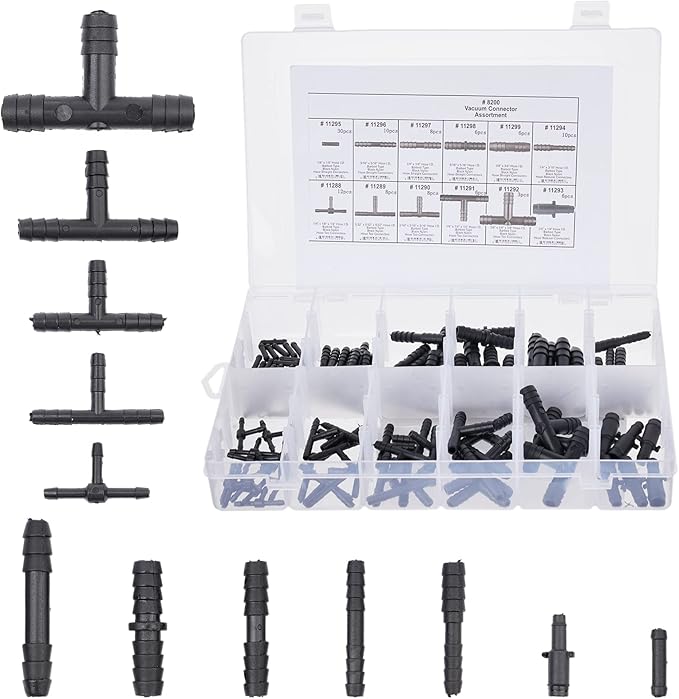 Amazon.com: yeesport 113Pcs Vacuum Connector Assortment Kit, 12-Size ...