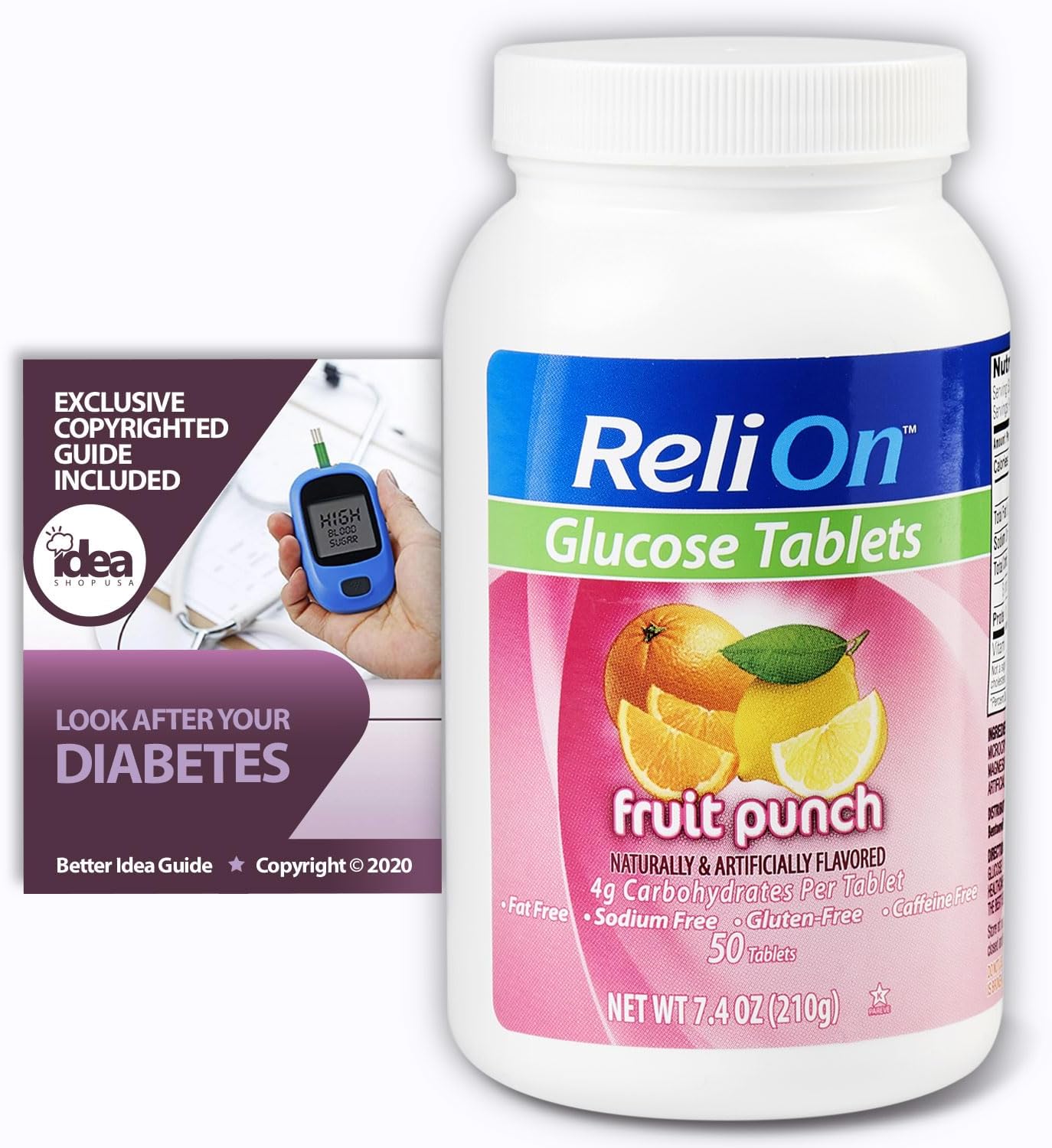 Amazon.com: Relion Glucose Tablets - Tropical Flavor - 50 Counts (2 ...