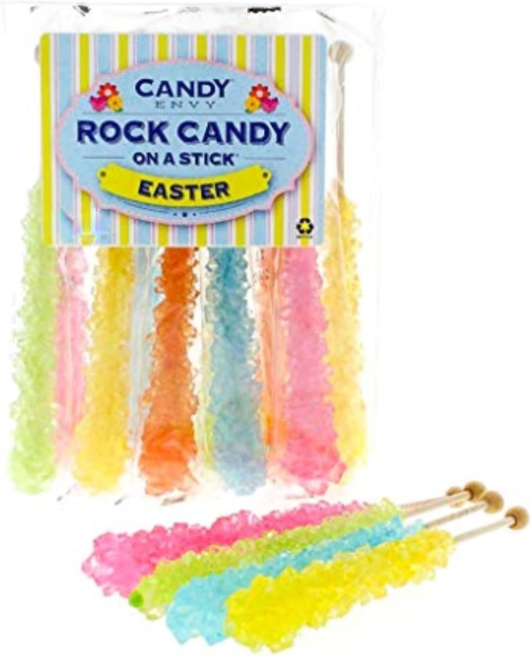 Amazon.com : Assorted Rock Candy Sugar Sticks - 18 Indiv. Wrapped ...