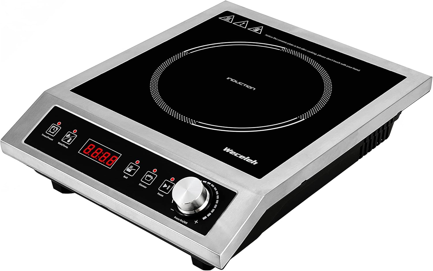 Amazon.com: Weceleh Commercial Induction Cooktop, Professional Portable ...