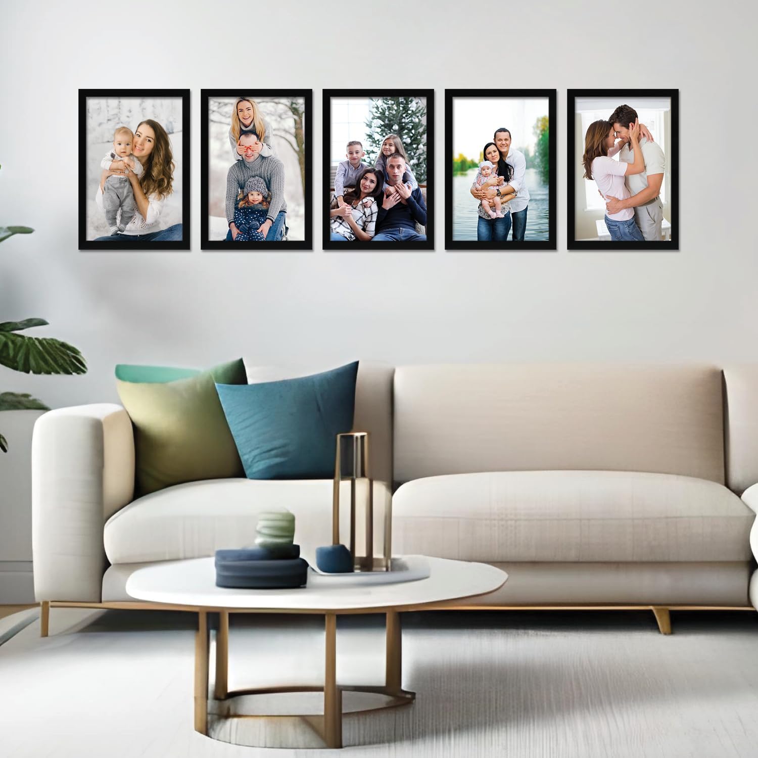 A4 Size Photo Frame Set of 5 | Glass frame | Wall-Mount | Plexi Glass ...