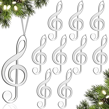 Amazon.com: 15 Christmas Treble Clef Ornament Hanging Musical Note ...