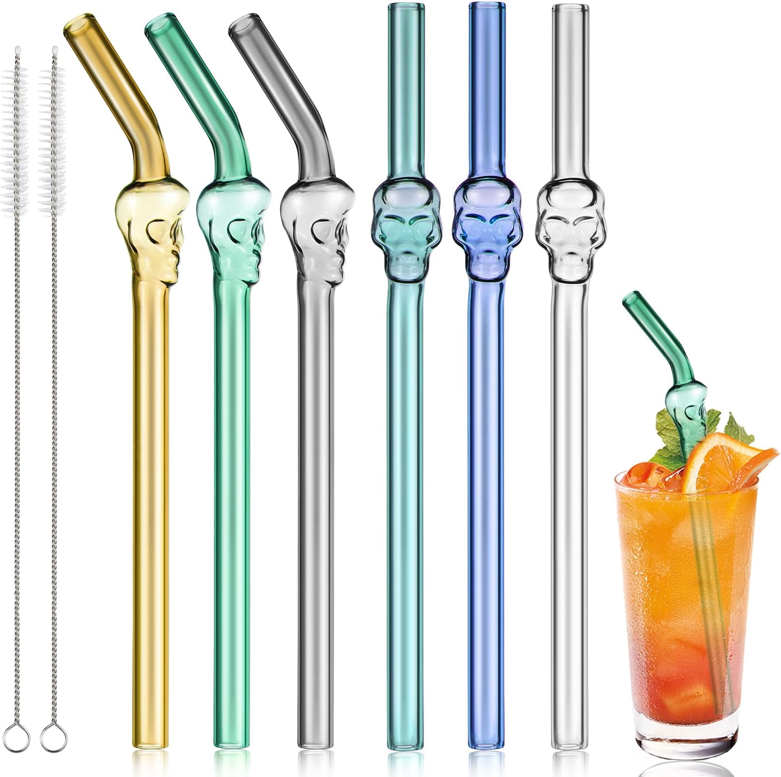 Amazon.com: Ayana Wellness Gem Water Straws – Elevate Your Hydration ...
