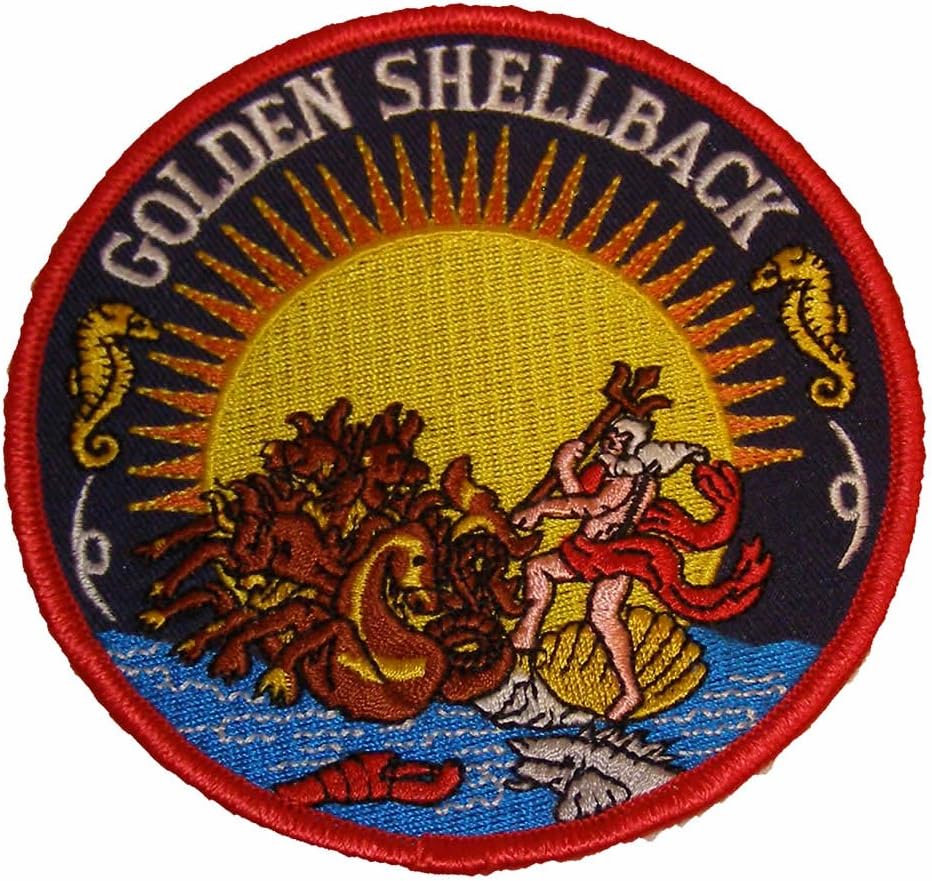 Amazon.com: U. S. Navy Golden Shellback Patch Crossing The Line ...