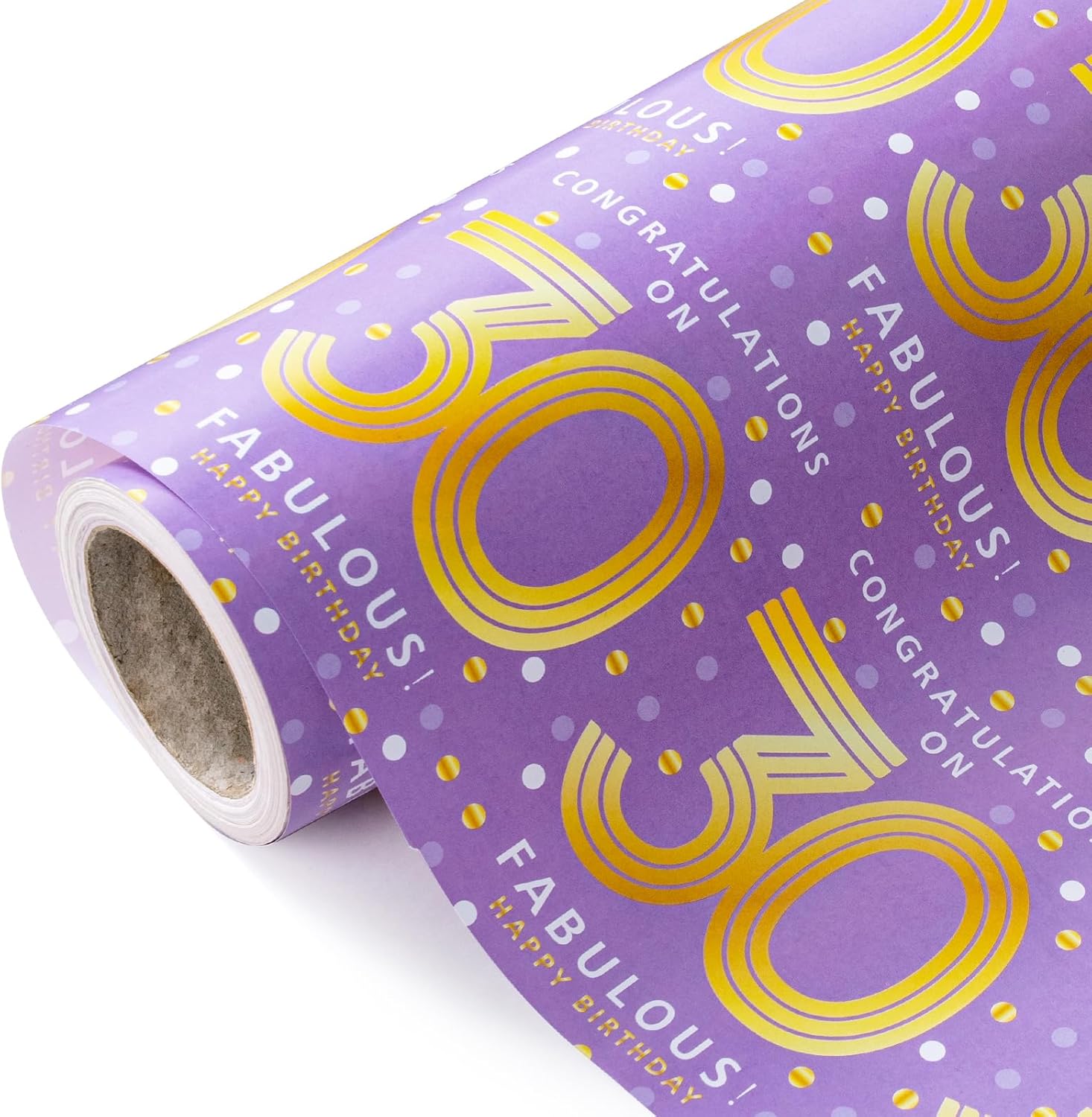 Amazon.com: WRAPAHOLIC 30th Birthday Wrapping Paper - Mini Roll - 17 ...