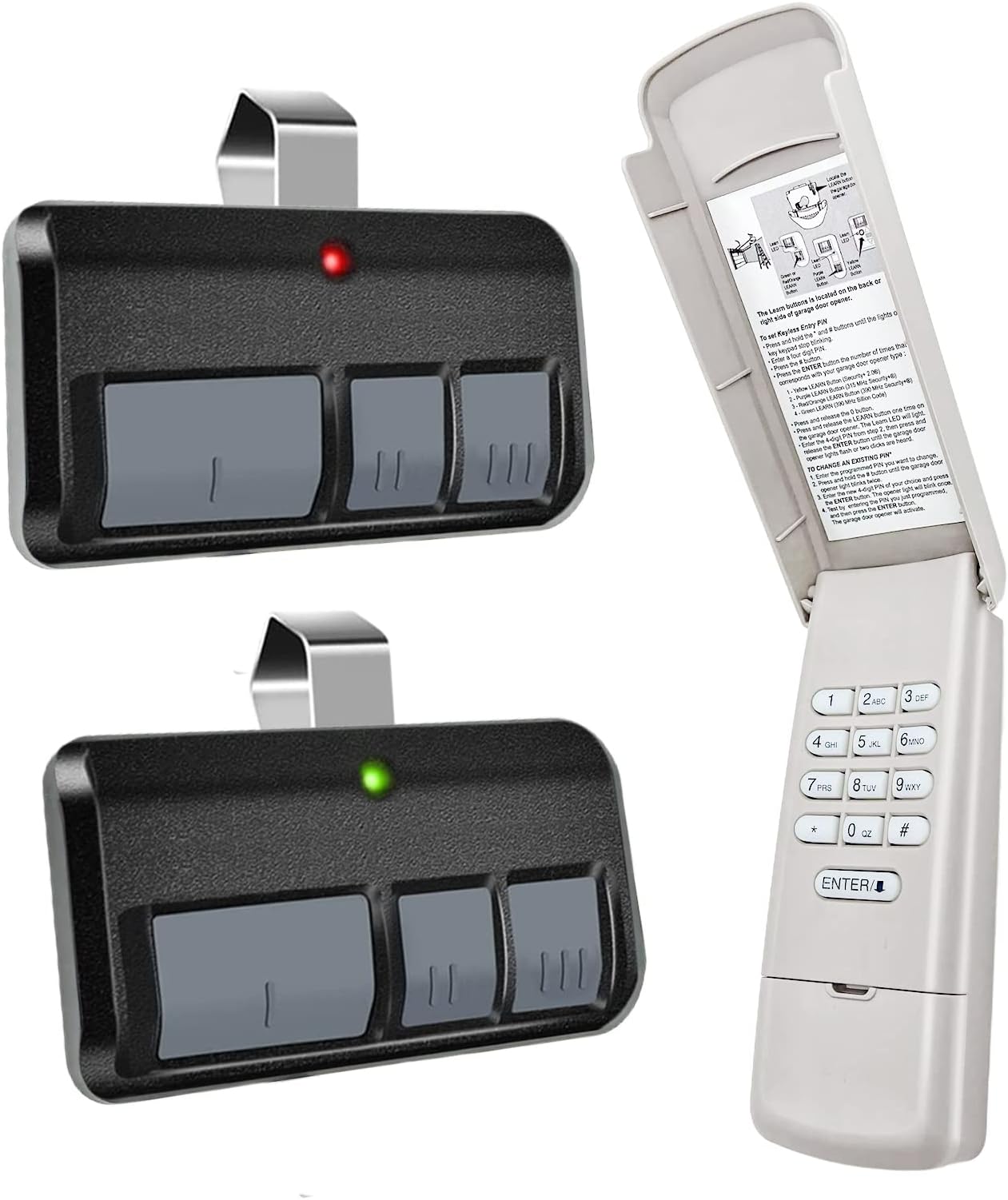Amazon.com: 877MAX Keypad with 2 Pack 893MAX Remote, Fit for Liftmaster ...