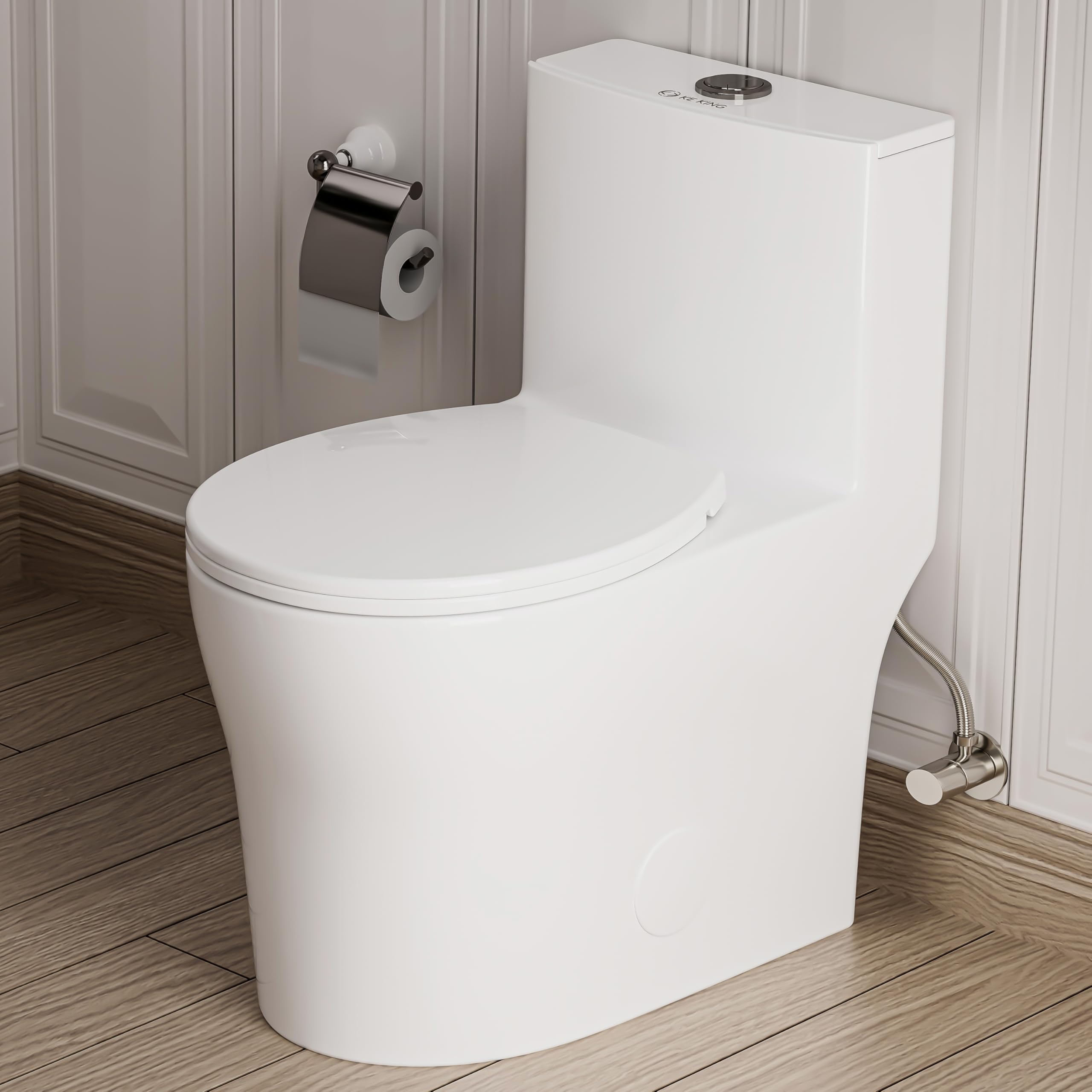 KK KE KING Compact One Piece Toilet, Quiet Dual & Powerful Flush Modern ...