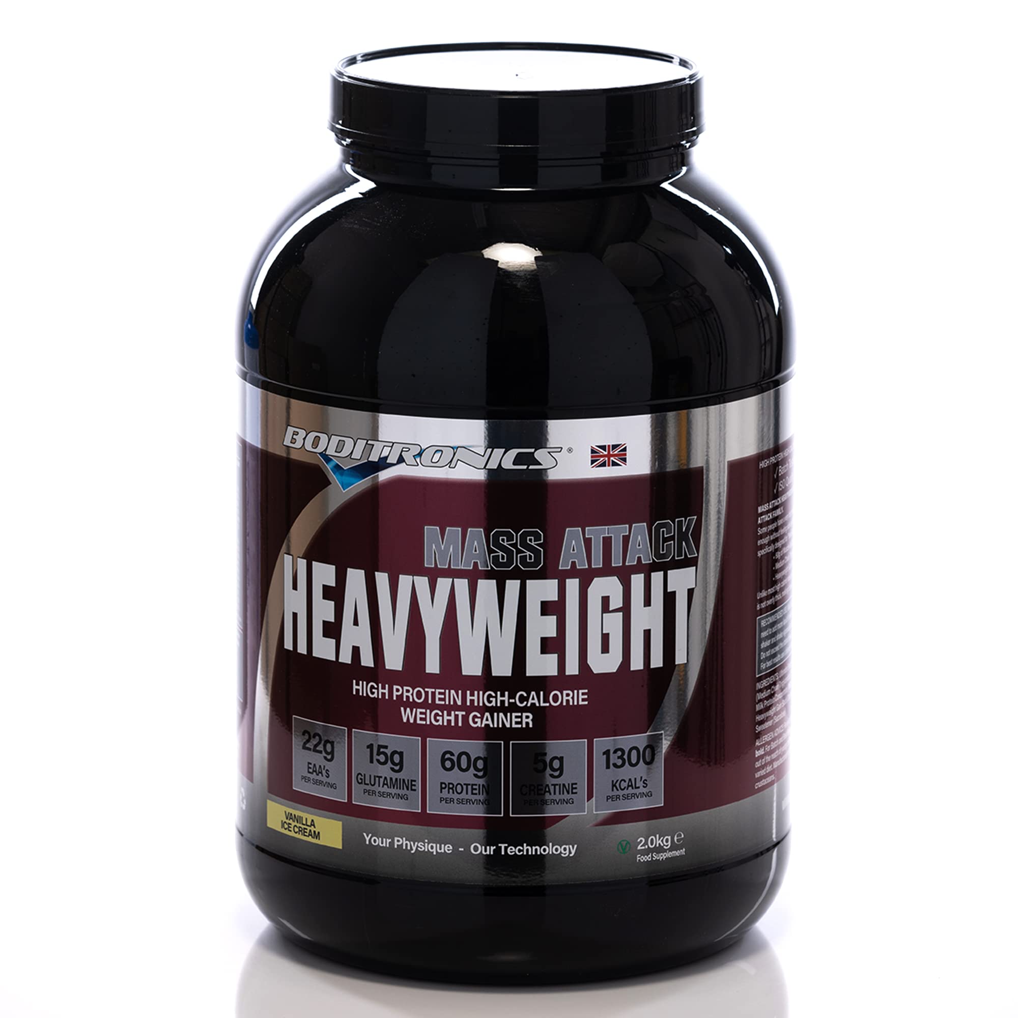Boditronics Mass Attack Heavyweight Mass Gainer Powder For High Protein ...