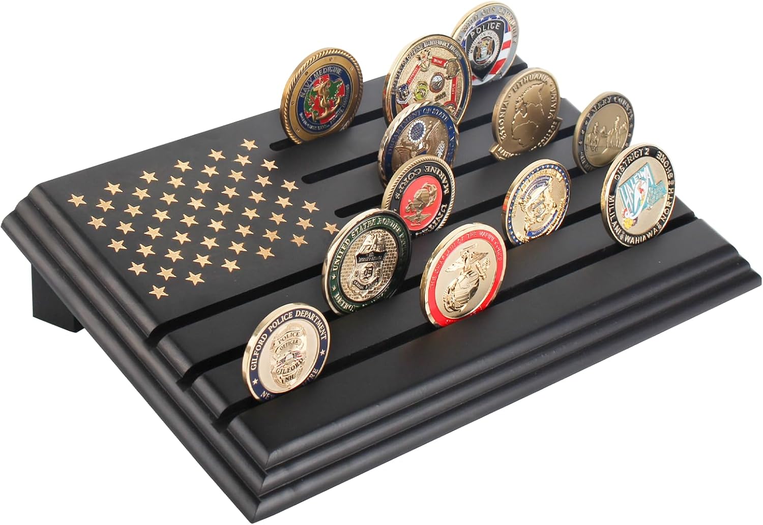 Amazon.com: Samplife Challenge Coin Display , Military Coin Rack Holder ...