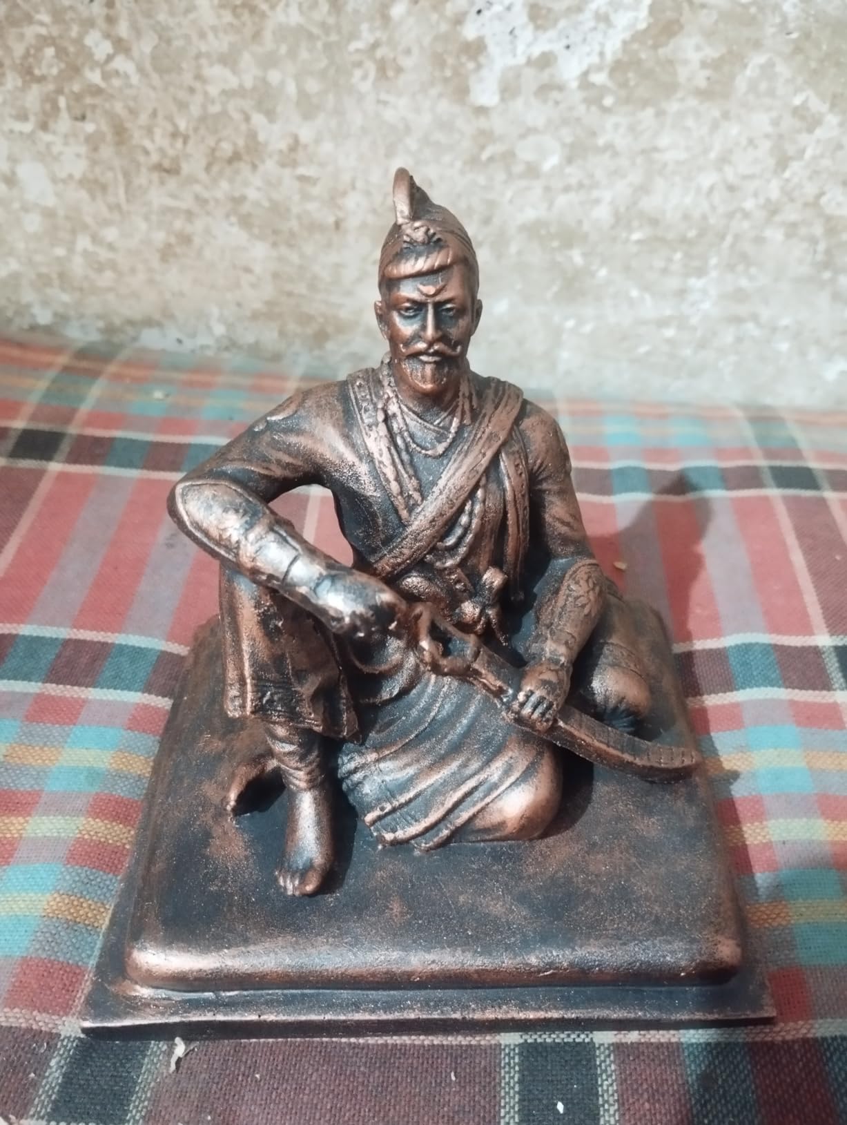 Buy Chatrapati Sambhaji Maharaj Statue 4.5 inch murti - Vrusham ...