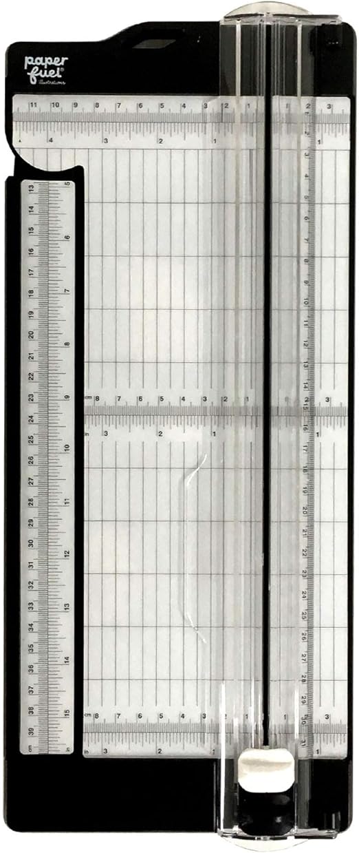 Paperfuel Paper Cutter with Cutting and Folding Blade, black/white ...