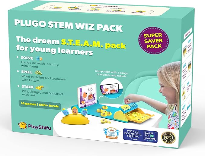 Plugo STEM Pack by PlayShifu - Count, Letters & Link (3in1) | Math ...