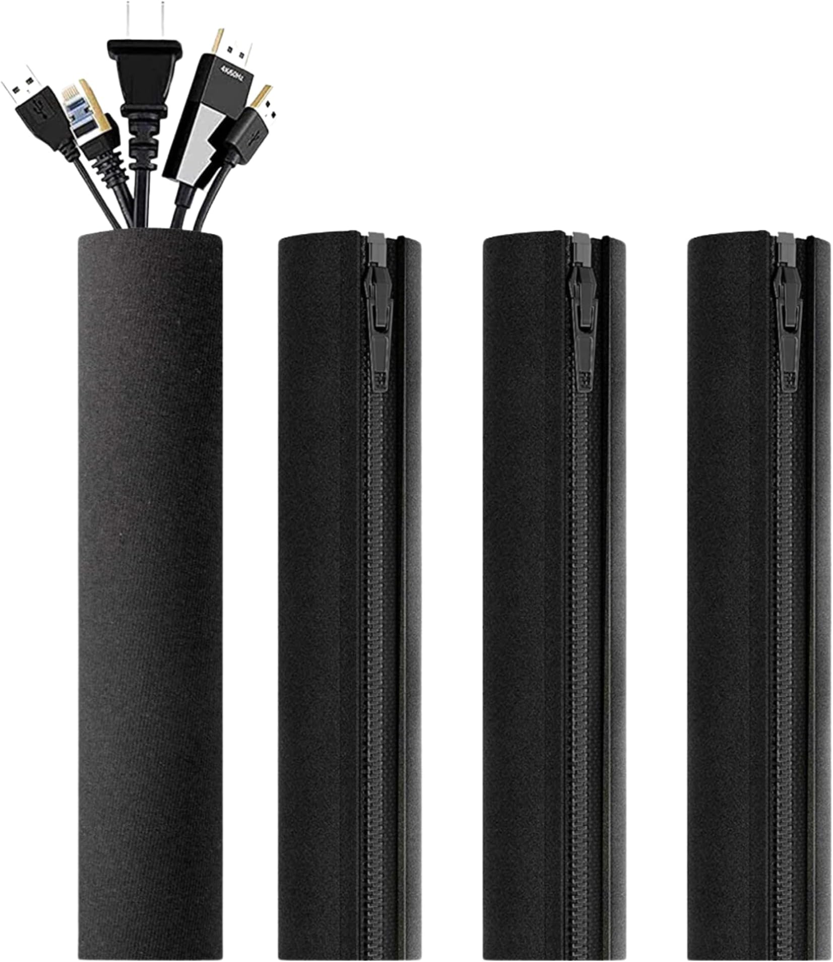 Fisual Expandable Zip Up Cable Tidy (1 Metre, Black): Amazon.co.uk: DIY ...