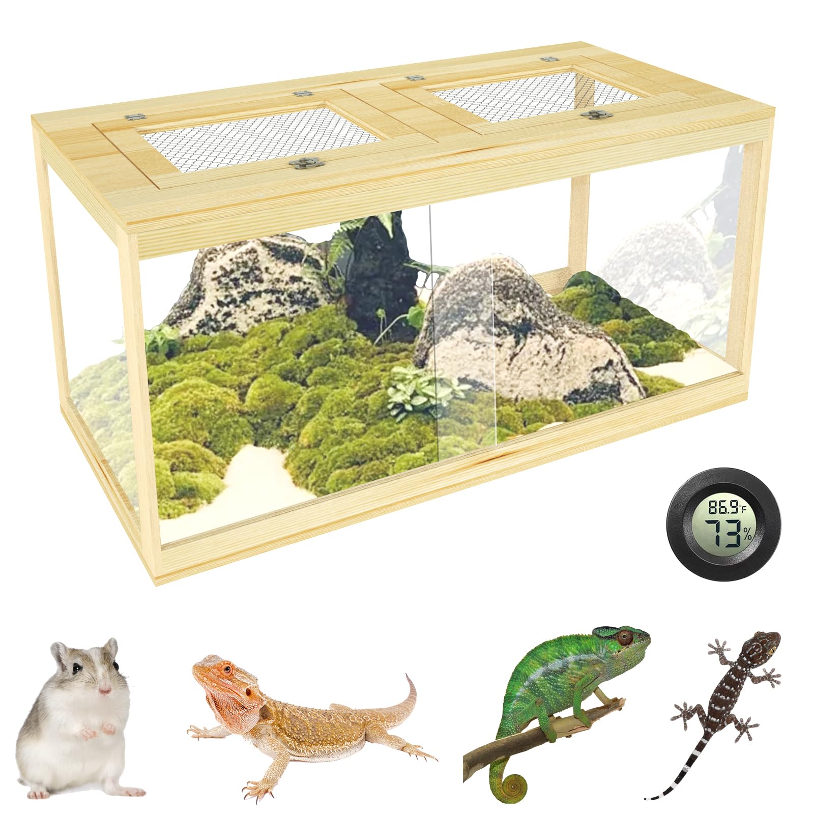 Amazon.com : 67 Gallon Reptile Tank 40", Lockable Sliding Door Bearded ...