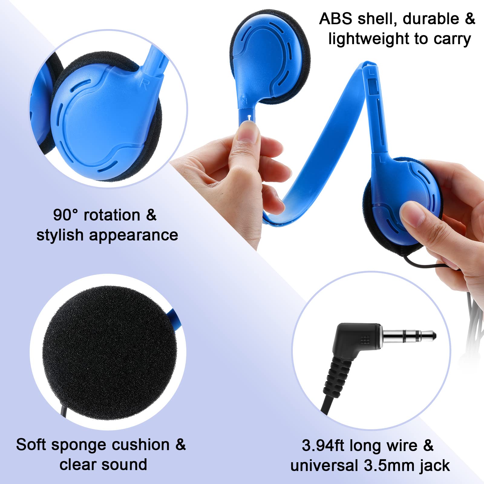 Snapklik.com : Yunsailing 30 Pack Class Set Headphones For Kids ...