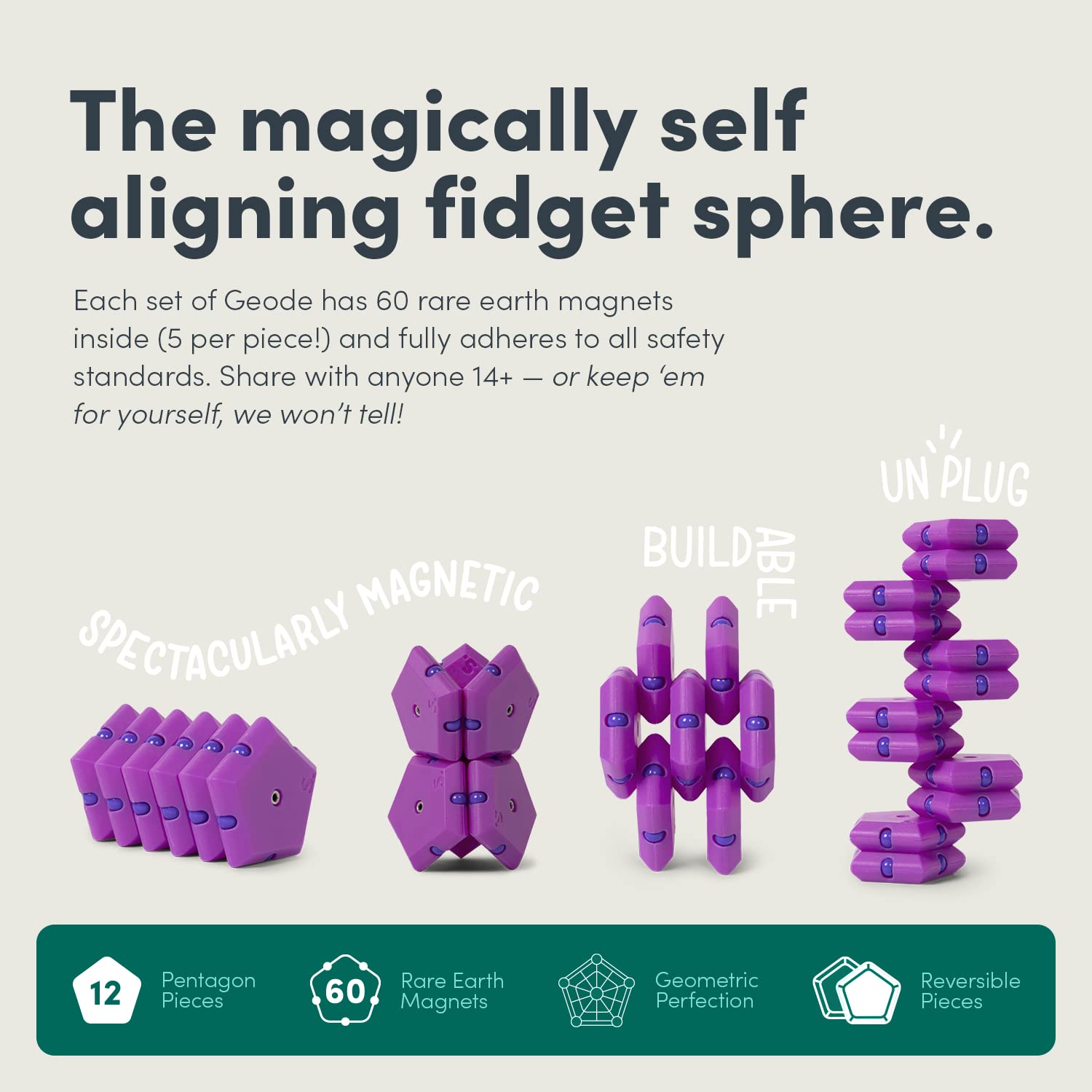 Snapklik.com : Speks Geode Magnetic Fidget Toy Sensory Desk Toy For ...