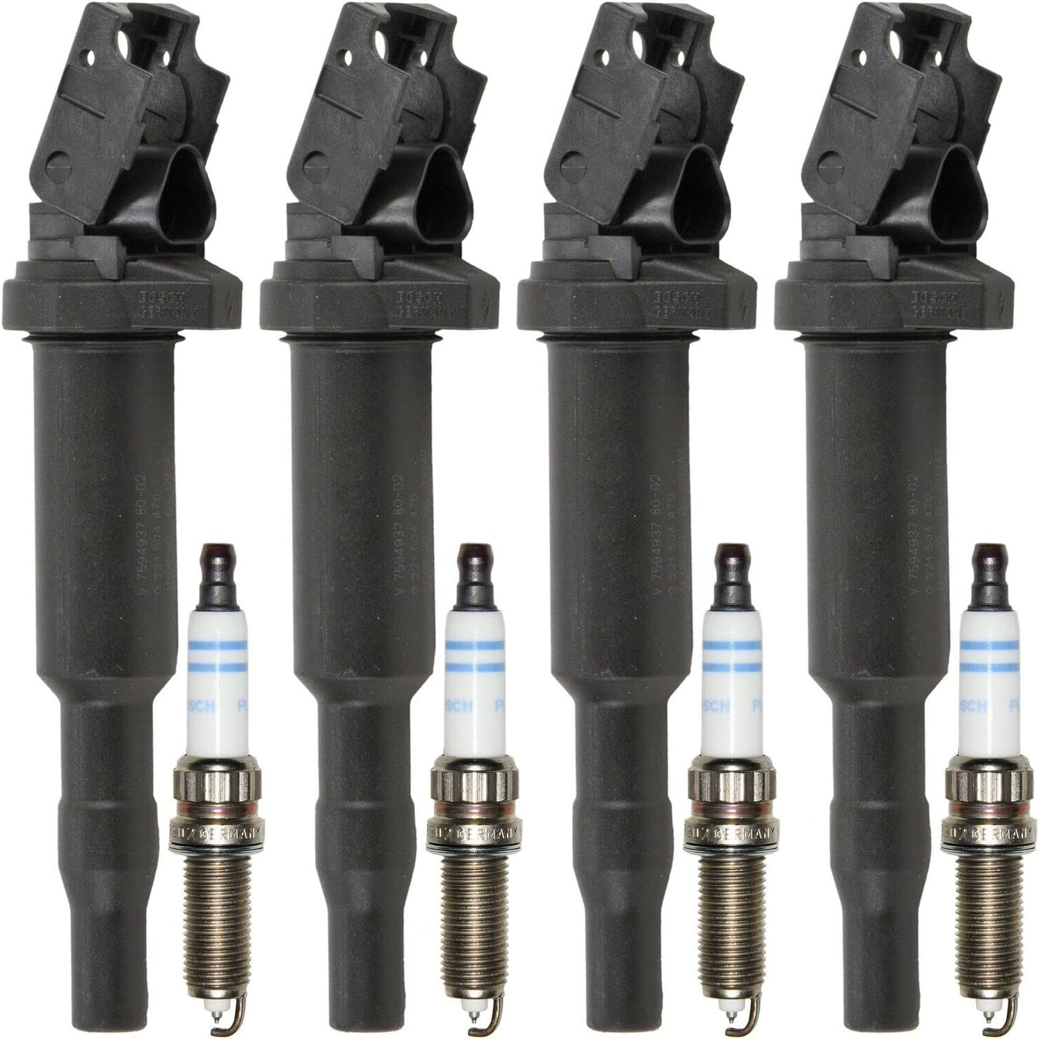 Amazon.com: Replacement 4x Platinum Spark Plugs and 4x Pencil Ignition ...
