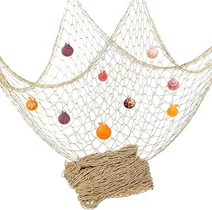 Amazon.com: Fish Net Decorations for Party, Decorative Fish Net ...