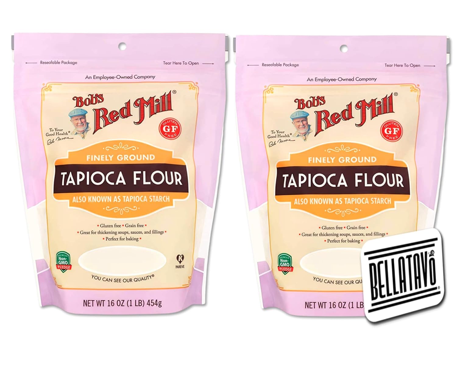 Paquete de harina de tapioca sin gluten Incluye dos paquetes de 16 ...
