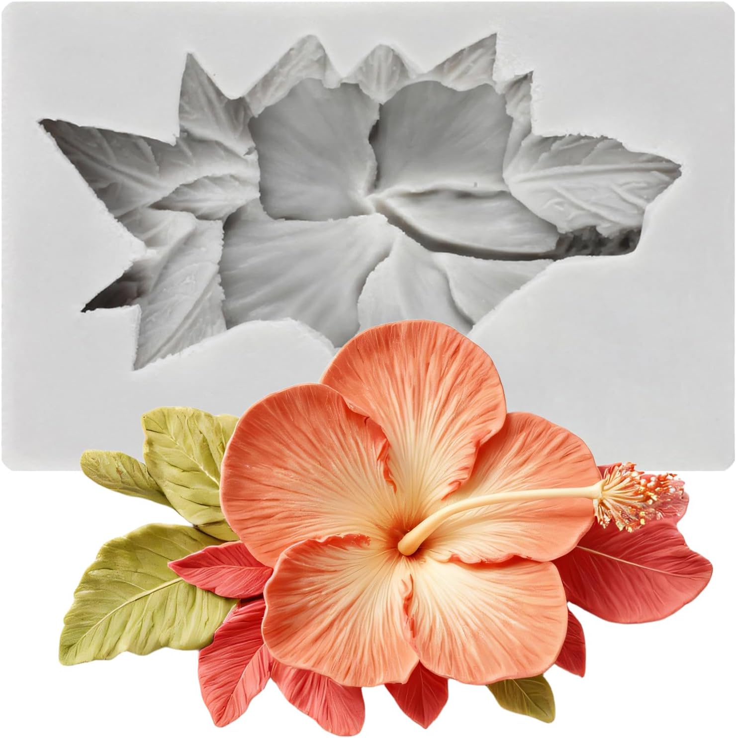 Amazon.com: TAOXIBEI Hibiscus Flower Polymer Clay Mold Flower Silicone ...