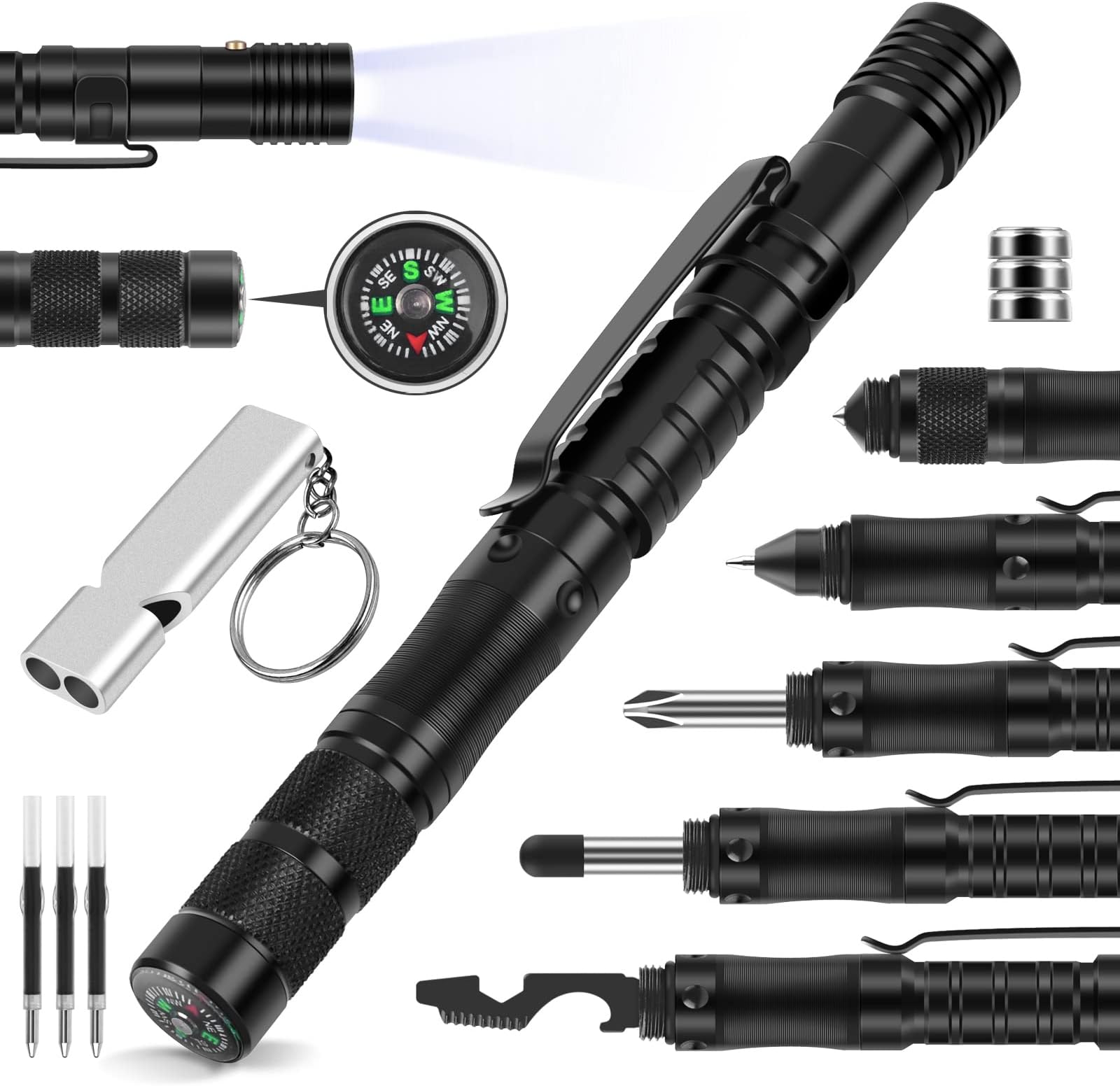 ERKOON Survival Multi-Tool Pen, Pocket Multitools Pen with Screwdriver ...