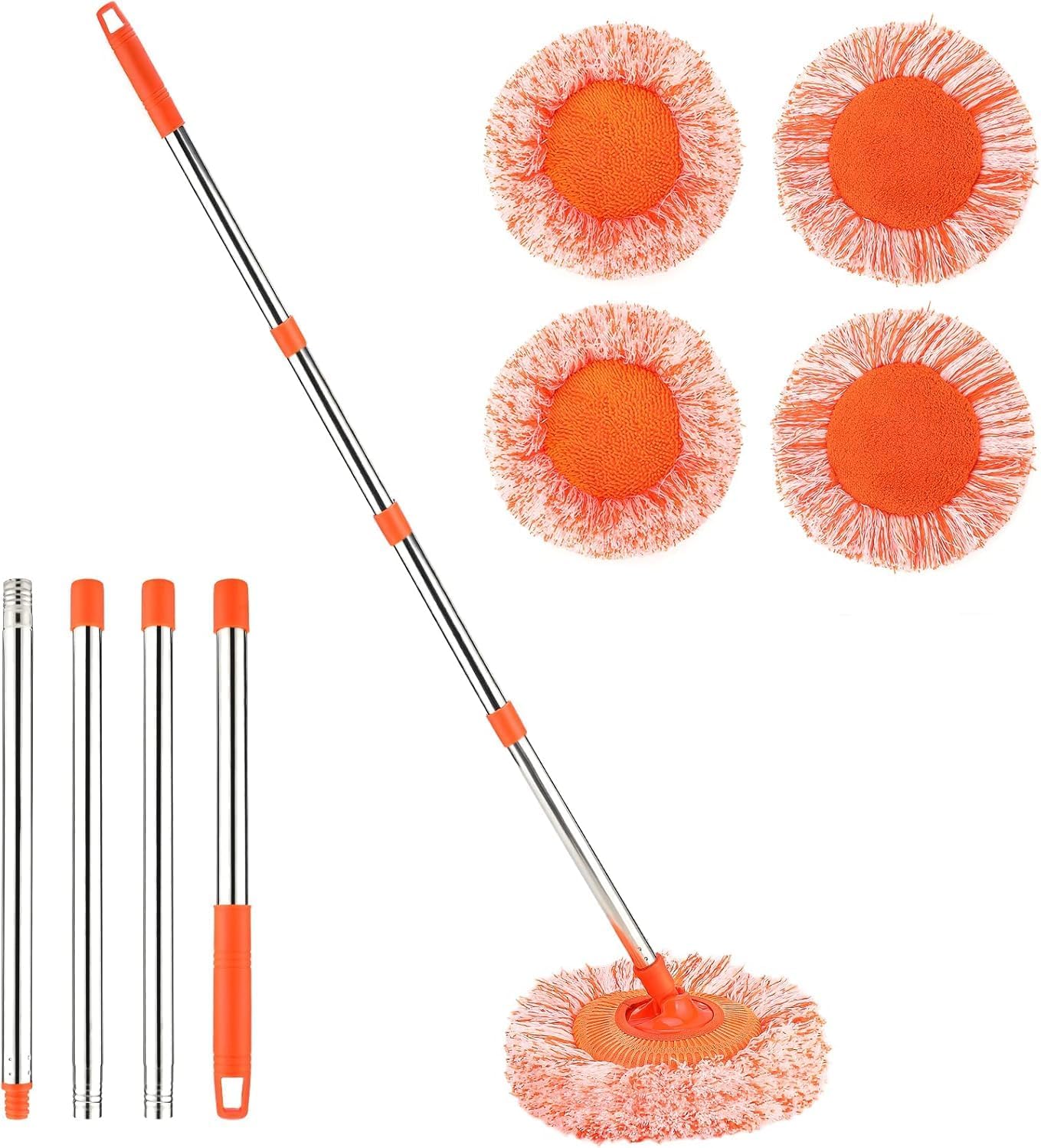 Amazon.com: 61 in Adjustable Cleaning Mop, Dolodomy 180° Rotatable Mops ...