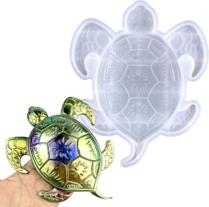 Amazon.com: Heyiminy Sea Turtle Resin Molds, 3D Animal Silicone Molds ...