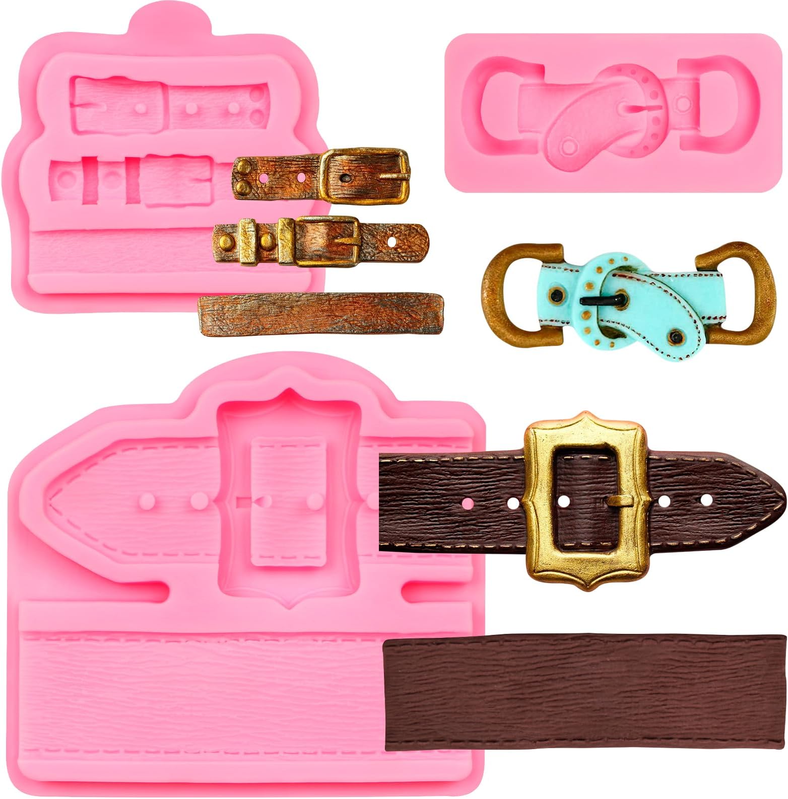 Amazon.com: Belt Silicone Molds, Belt Straps Chocolate Molds, Santa ...