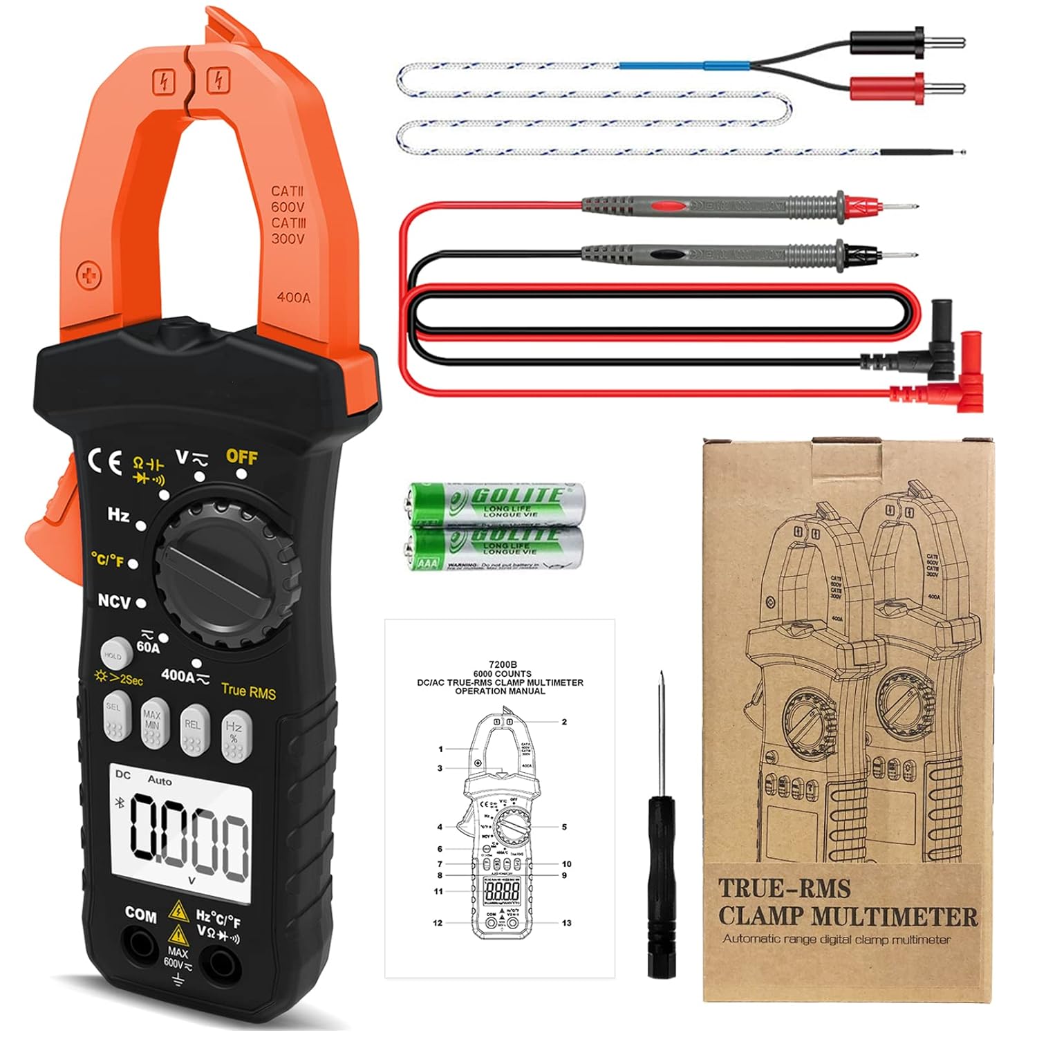 LYCEBELL LC-7200B Digital Clamp Meter Multimeter User Manual