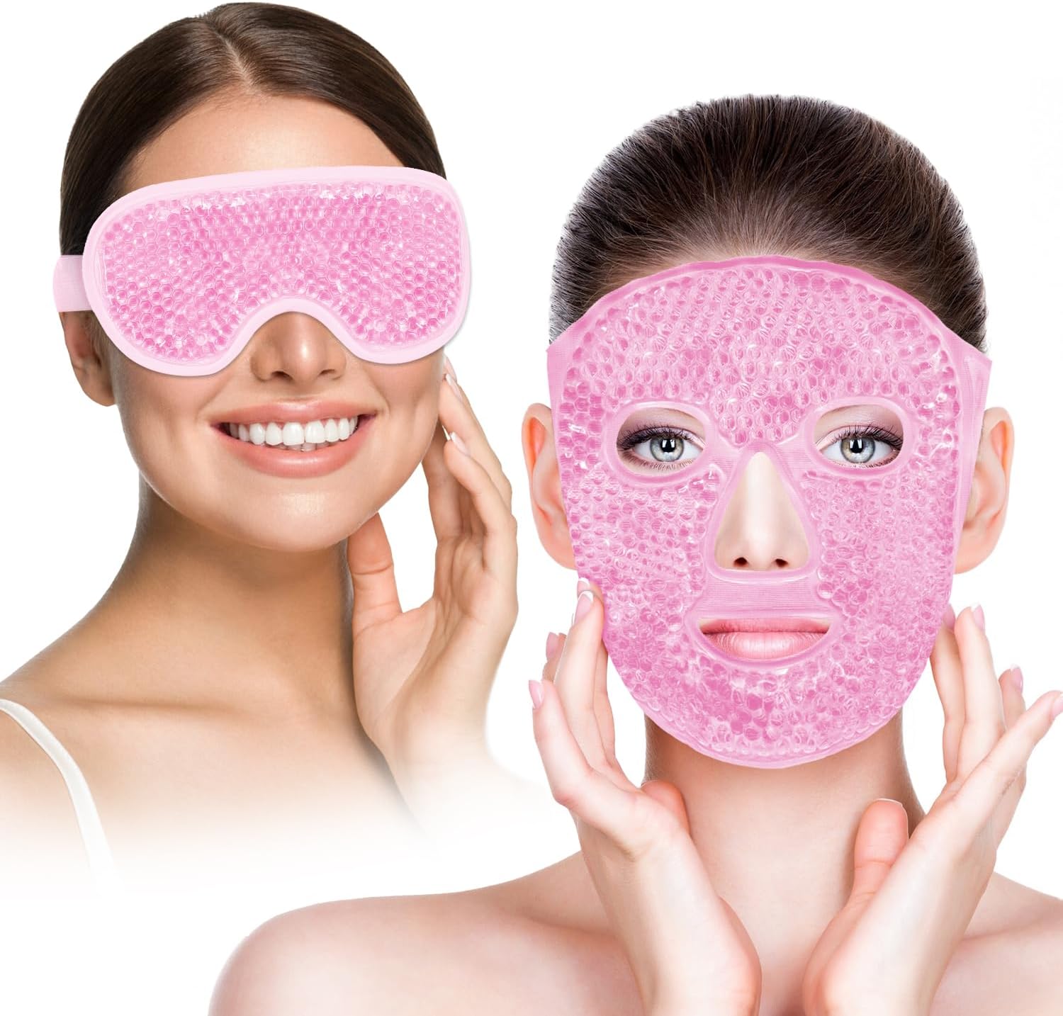 Amazon.com: Cooling Eye Mask and Ice Face Mask Set for Reducing ...
