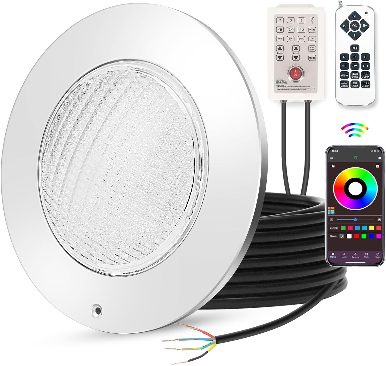 Amazon.com: CNBRIGHTER LED Underwater Swimming Pool Lights,18W ...