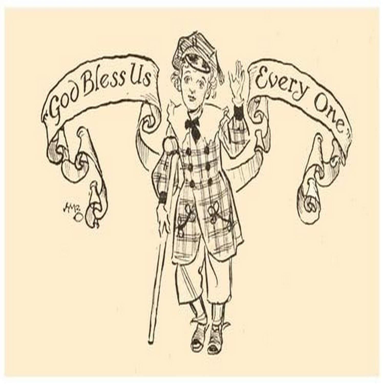 Illustration Of Tiny Tim From A Christmas Carol Art By | Desertcart GB