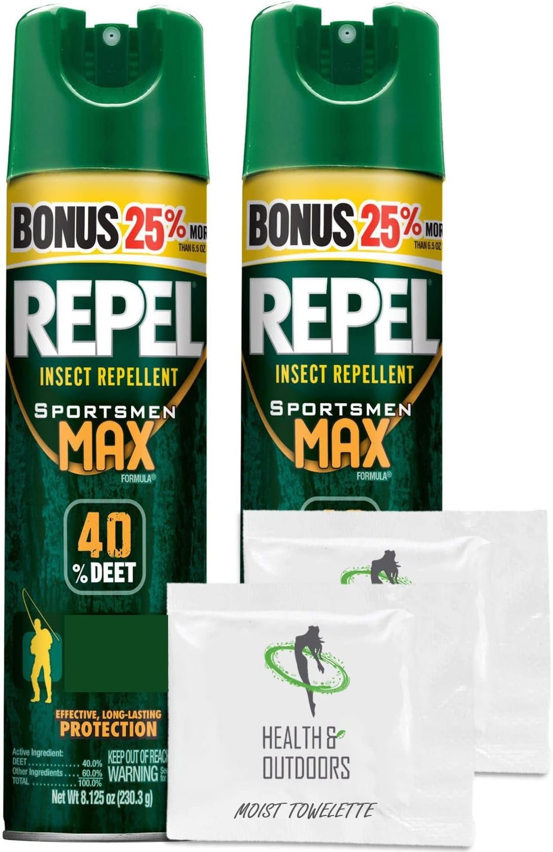 Amazon.com: Repel Sportsmen Max Aerosol Insect Repellent Bonus, 40% ...