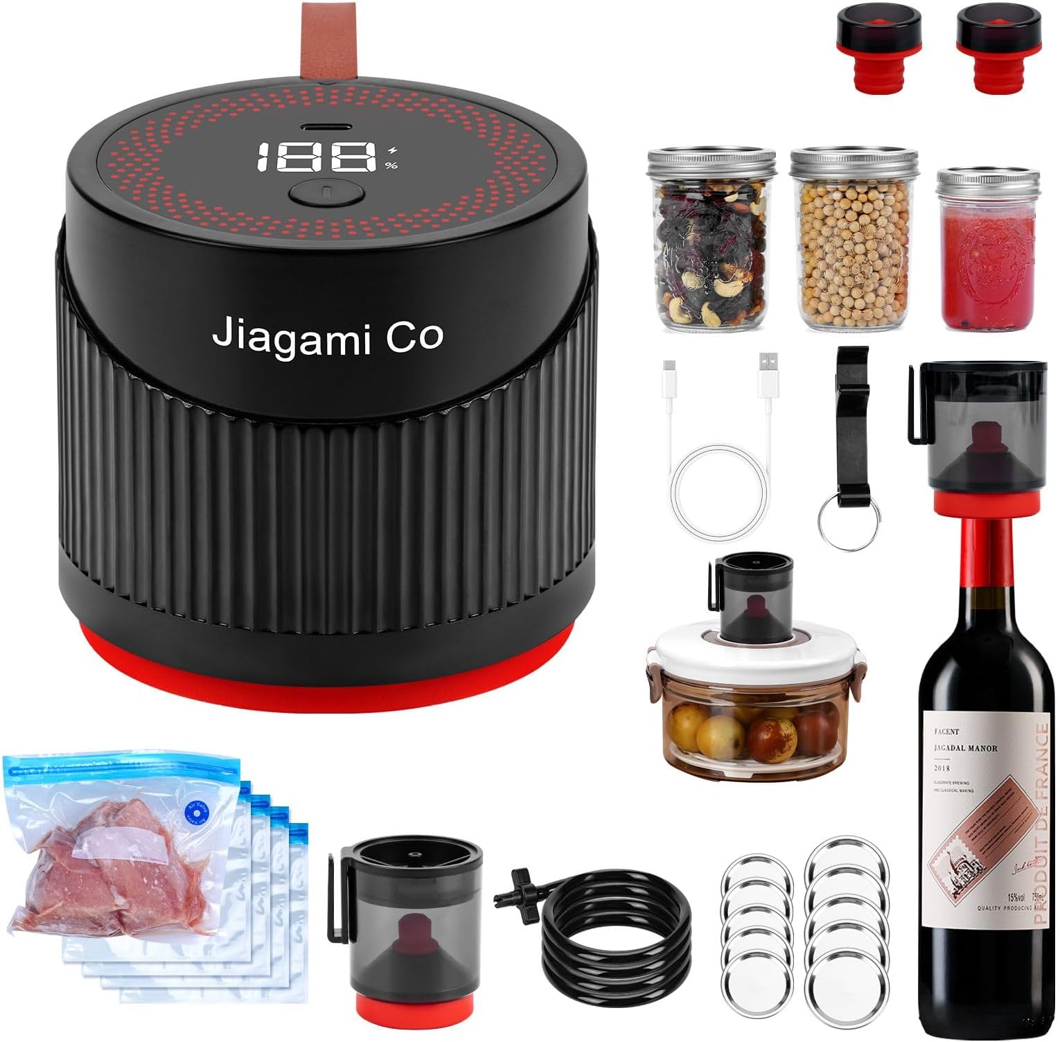 Amazon.com: 3 in 1 Electric Mason Jar Vacuum Sealer Kit with External ...