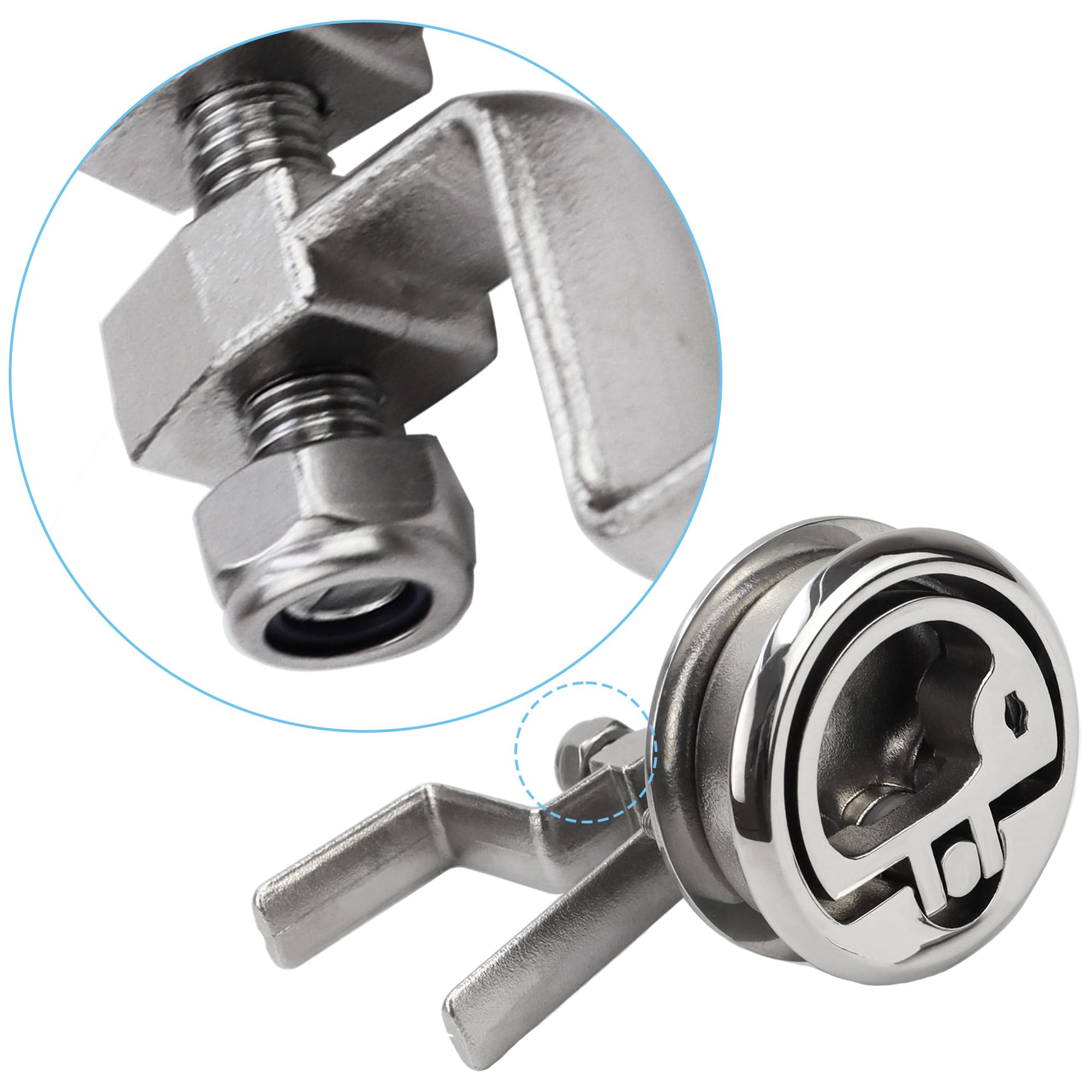 Snapklik.com : YANYUCB 2 Pack Boat Deck Cam Latch Hatch Locking Style ...