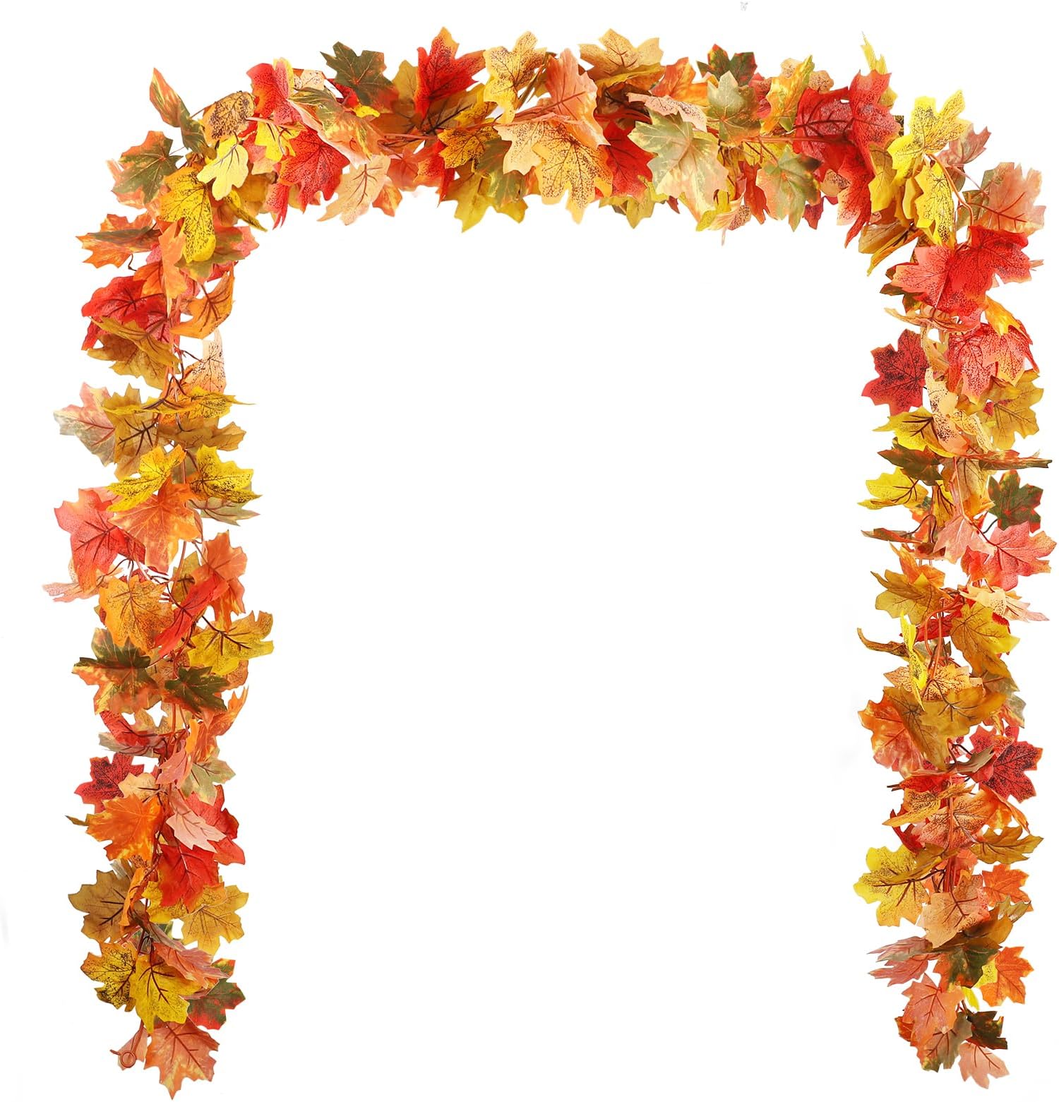 Amazon.com: Lvydec 2 Pack Fall Maple Garland - 6.5ft/Piece Artificial ...