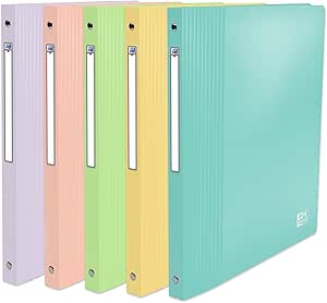 Amazon.com : OXFORD School Life Folder A4 20 mm Spine 4 Round Rings ...