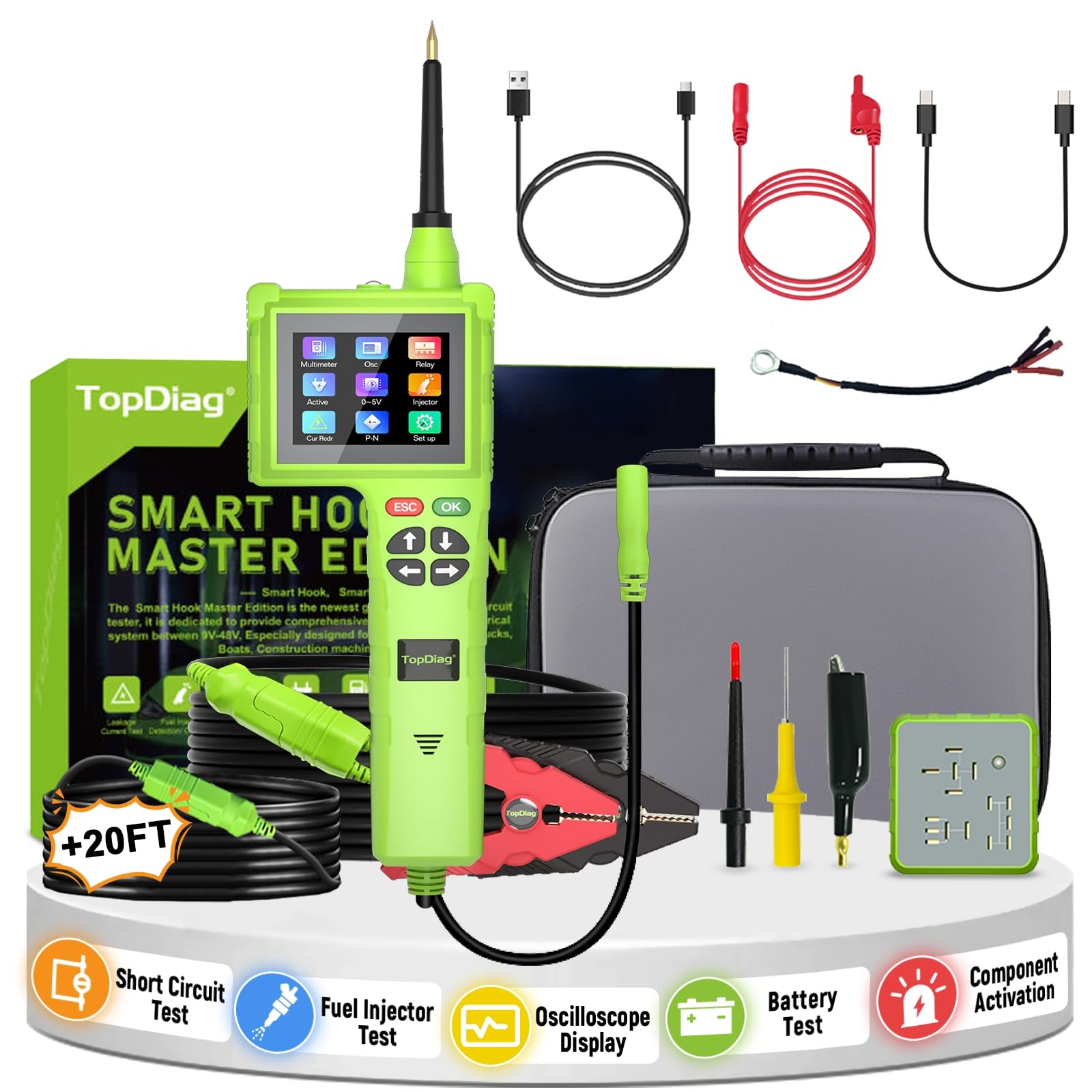 Snapklik.com : TopDiag P200 Pro Power Circuit Probe Kit 9V-48V Circuit ...