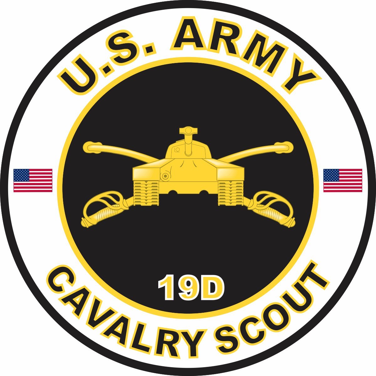 Amazon.com: MilitaryBest US Army MOS 19D Cavalry Scout 3.8 Inch Decal ...