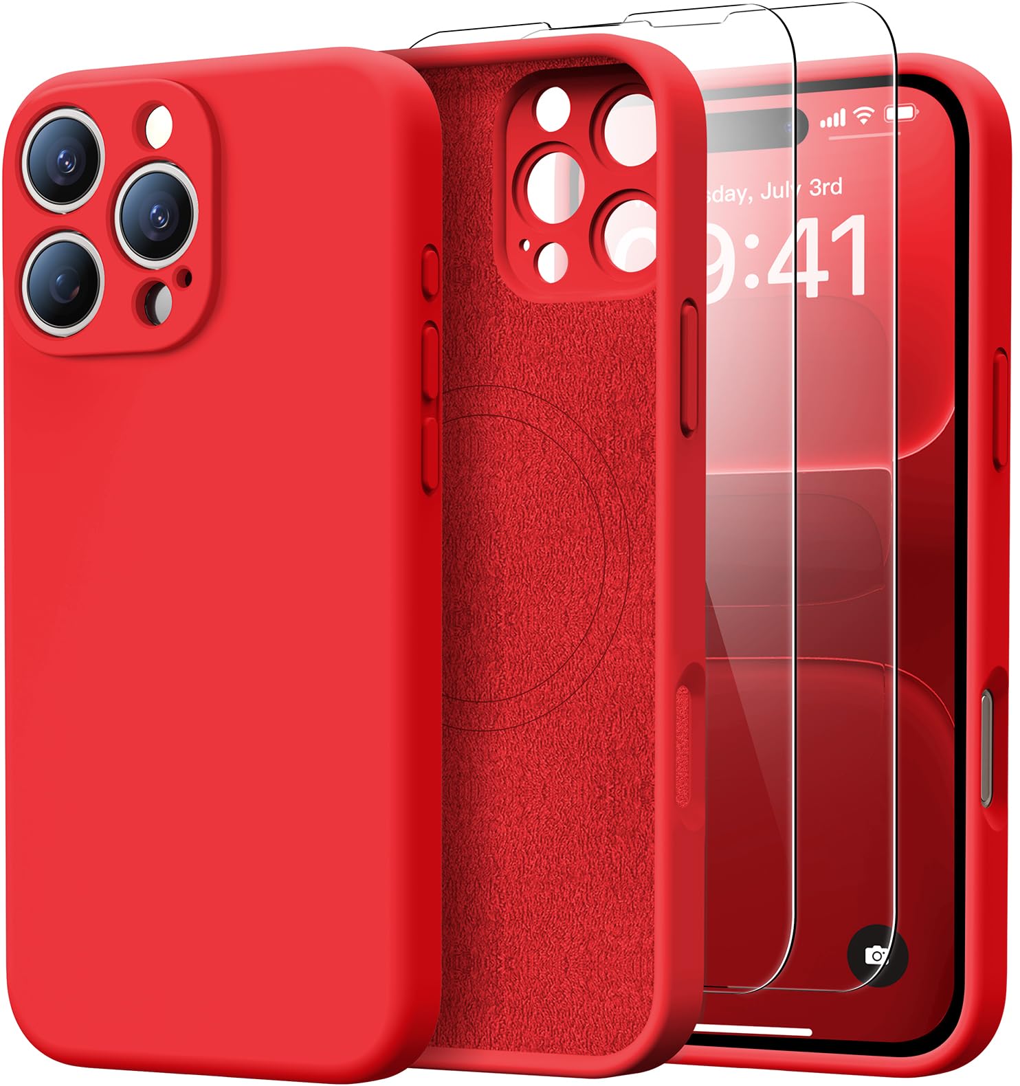 Amazon.com: Kiresen for iPhone 16 Pro Max Case with 2 Screen Protectors ...