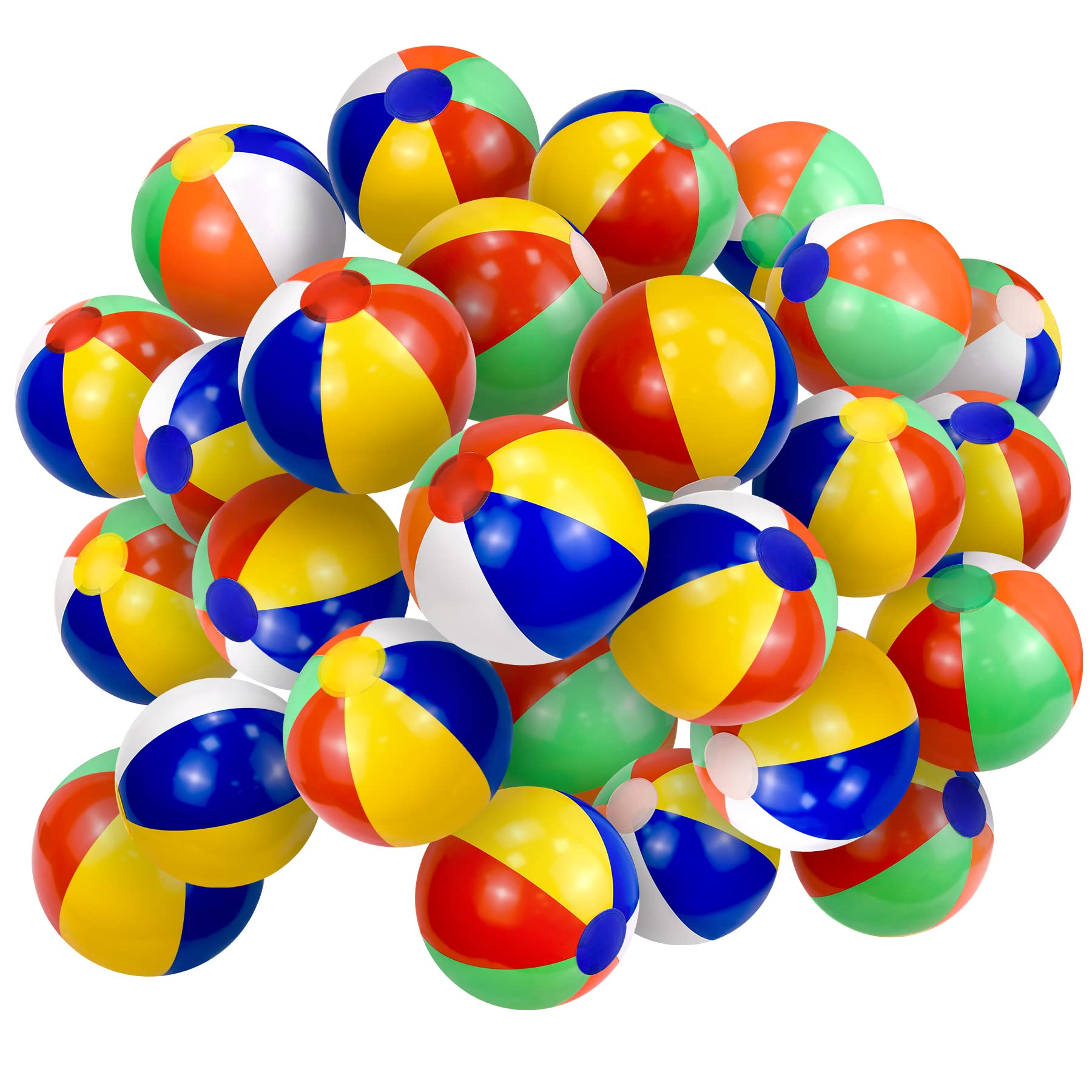 Rainbow Beach Ball 36 Pack Menoly Inflatable Swimming Pool Toys ...