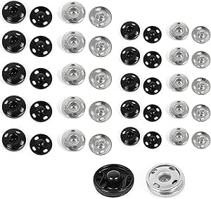 20 Sets Metal Sew-on Snap Fasteners, Fasteners Sewing Press Studs ...