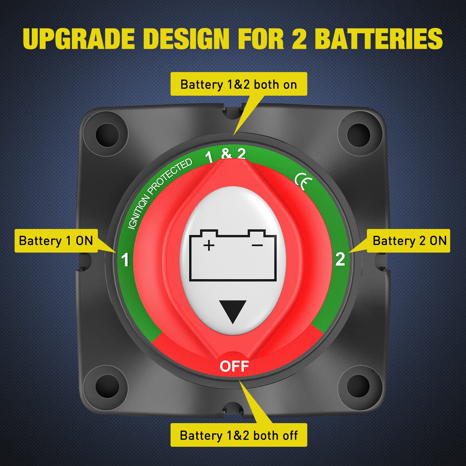 Snapklik.com : Nilight 1-2-Both-Off Battery Switch
