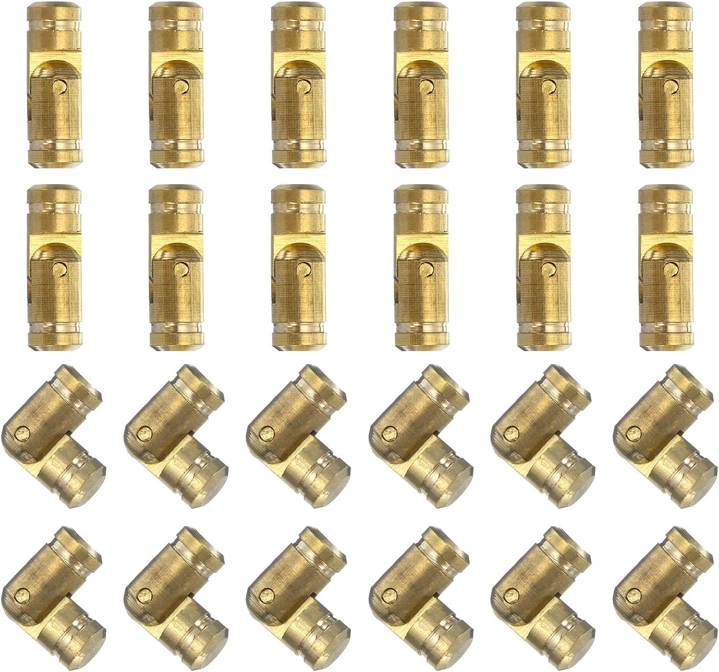 uxcell Folding Support Hidden Concealed Cylinder Hinge Brass Tone 4mm x ...