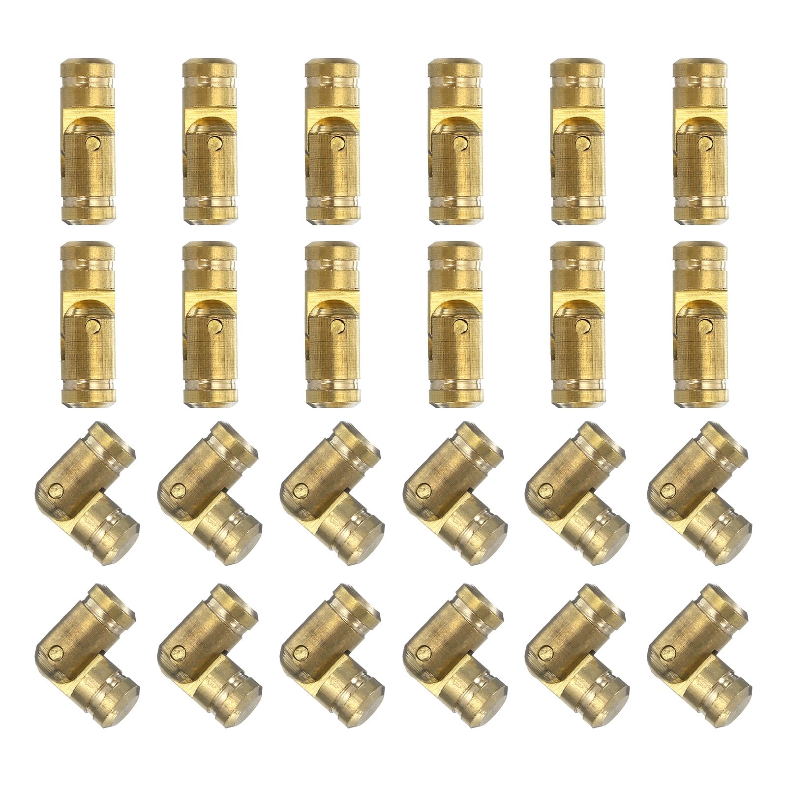 uxcell Invisible Brass Barrel Hinges, 40pcs 5x15mm Brass Concealed ...