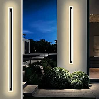 Wahomere Long Outdoor Modern led Wall Light, LED 56W Wall Lamp, 66.8IN ...